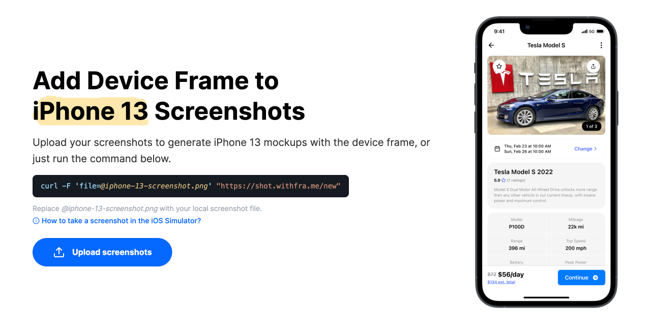 Add Device Frame to iPhone Screenshots - WithFrame